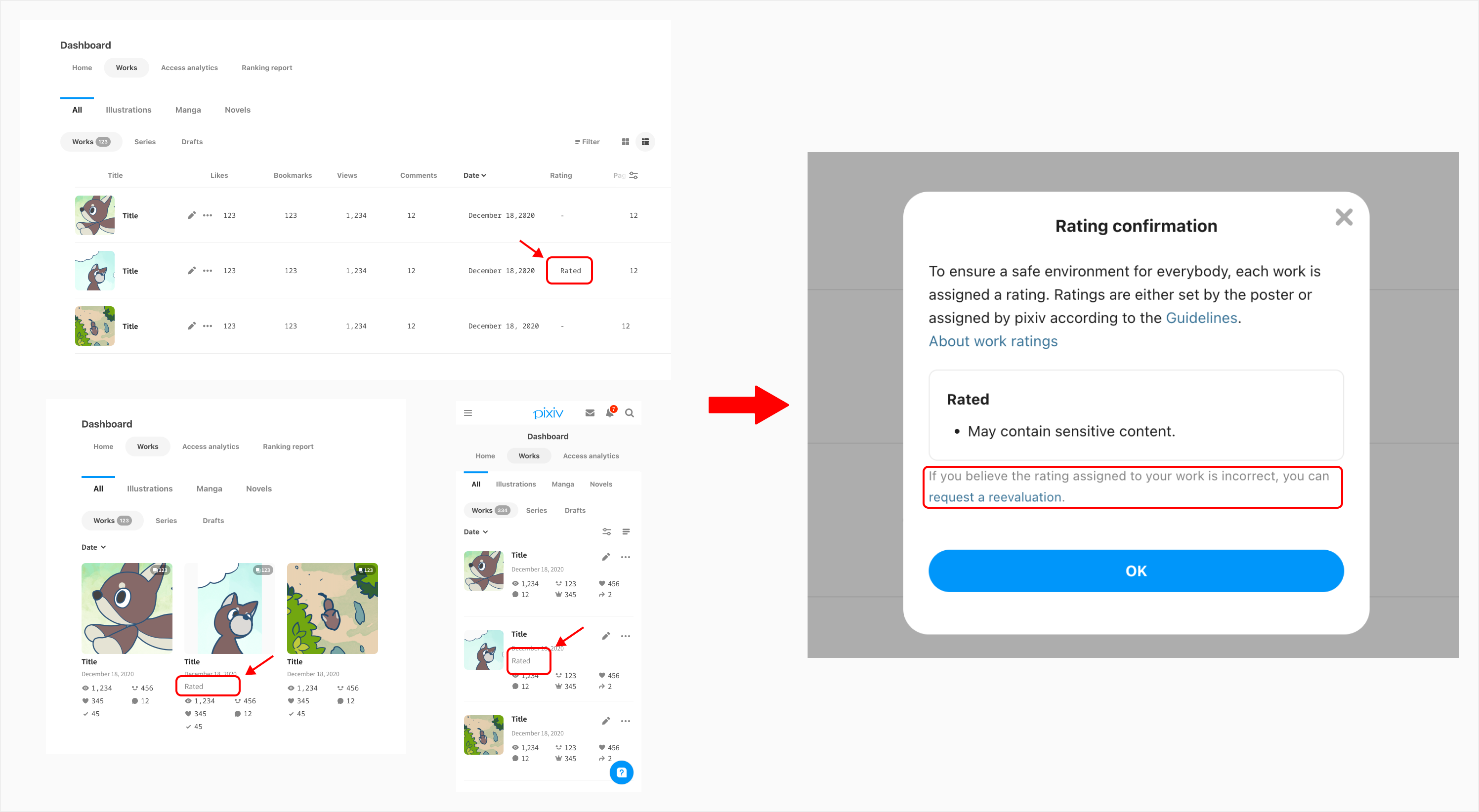 [pixiv] お知らせ - New options will be added to your "Display settings"